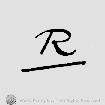 Mark with Letter R written underlined | #135760