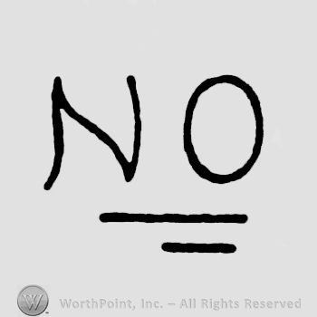 Mark with Letters NO written underlined | #135834