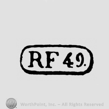 Mark with Letters RF and 49 written inside of a | #136009