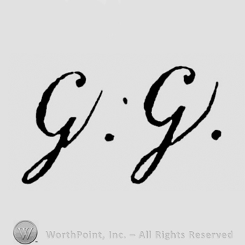 Mark with Double G written with two dots between | #136288