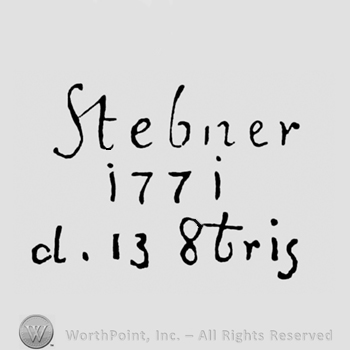 Mark with Stebner written above 1771, a 13 Stris | #136544