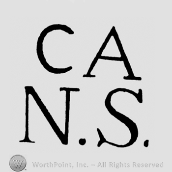 Mark with CA written above letters NS | #136622