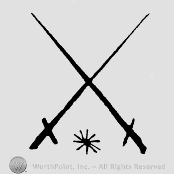 Mark with two crossed swords and a mullet above | #136742
