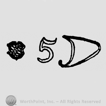 Mark with a shield and number 5 followed by | #136916
