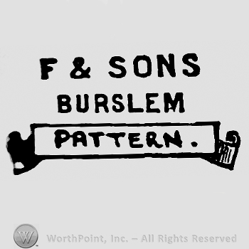 Mark with F & Sons Burslem written on two rows | #138562