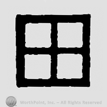 Mark with Two crossed lines inside square | #138990