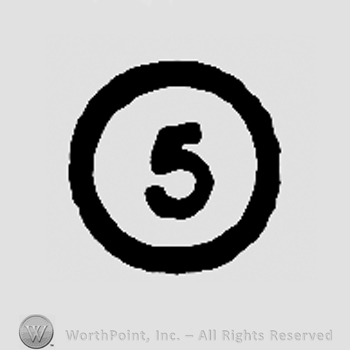 Mark with Digit 5 inside circle | #139014