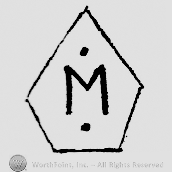 Mark with Letter M between two dots, above and | #139107