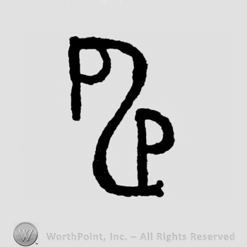 Mark with The letters "P P" and a curved line. | #139185