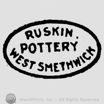 Mark with The text "Ruskin Pottery West | #139464