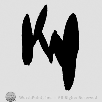 Mark with Bold hand lettered initials: K W | #139760