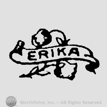 Mark with ERIKA written on a ribbon, with flowers | #141523