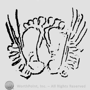 Mark with Two winged feet. | #142762