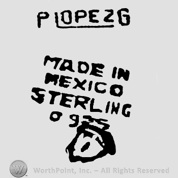 Mark with The text "P Lopez Made in Mexico | #142869