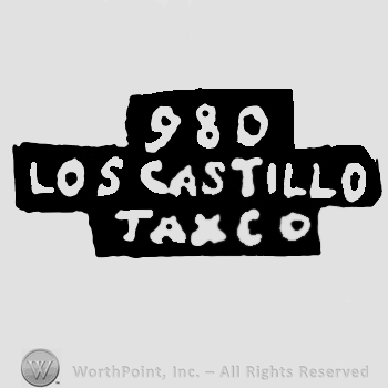 Mark with The text "980 LOS CASTILLO TAXCO". | #142881