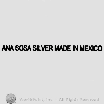 Mark with The text "ANA SOSA SILVER MADE IN | #143243