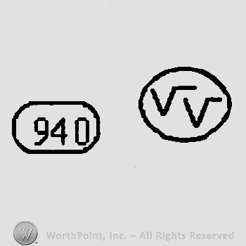 Mark with The number "940", a circle and the | #143362