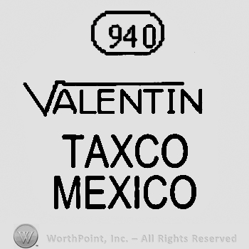 Mark with The number "940" and the text "VALENTIN | #143363