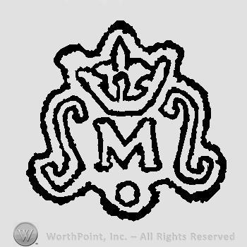 Mark with Crown above letter M above white pearl | #145177