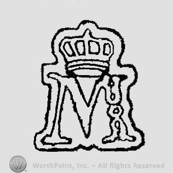 Mark with Crown above letter M | #145181