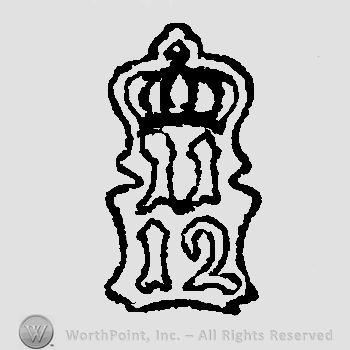 Mark with Crown above number 11 above number 12 | #145348