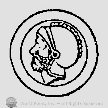 Mark with Half face of roman soldier facing left | #145414