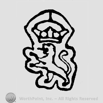 Mark with Crown above lion standing on two feet | #145493