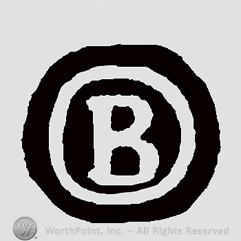 Mark with Initials B inside circle over black | #146107