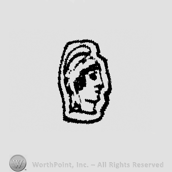 Mark with Circle with a man head faceing right. | #147365