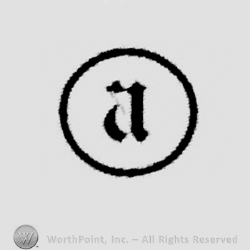 Mark with Circle enclosing stylish letter a. | #147663