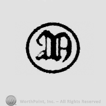 Mark with Circle enclosing stylish letter m. | #147699
