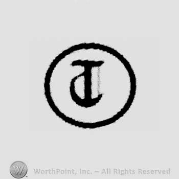 Mark with Circle enclosing stylish letter t. | #147706
