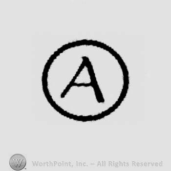 Mark with Circle enclosing stylish letter a. | #147738