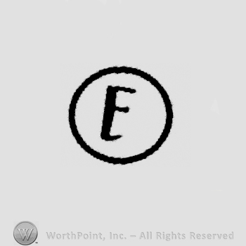 Mark with Circle enclosing stylish letter e. | #147742