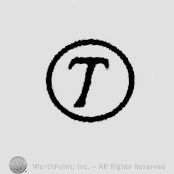 Mark with Circle enclosing stylish letter t. | #147756