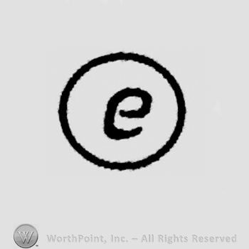 Mark with Circle enclosing stylish letter e. | #147766