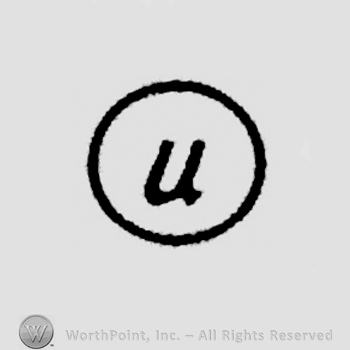 Mark with Circle enclosing stylish letter u. | #147781
