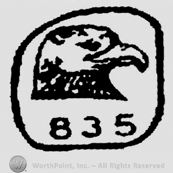 Mark with Hexagon with an eagle head and 835 | #147881