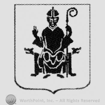 Mark with Shield with a standing wizard. | #148004