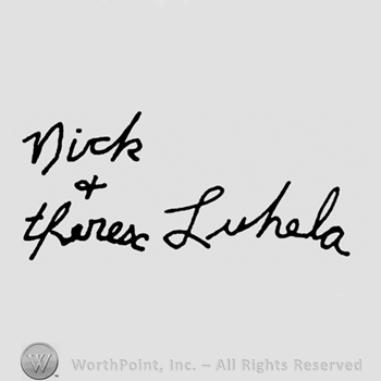 Mark with The text "Nick & theresa Lukela". | #149040