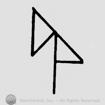 Mark with Two triangle shapes like the letters | #149212