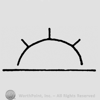 Mark with A shape like a rising sun. | #149388