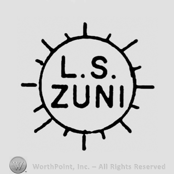 Mark with The text "L.S. ZUNI" and the sun. | #149404