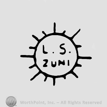 Mark with The text "L.S. ZUNI" and the sun. | #149405