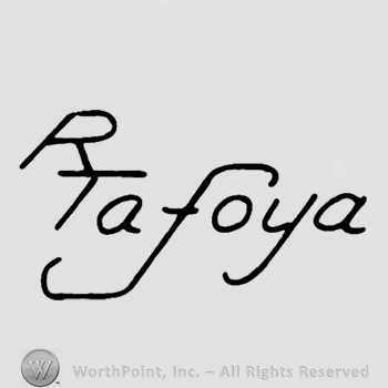Mark with The text "R Tafoya". | #149492