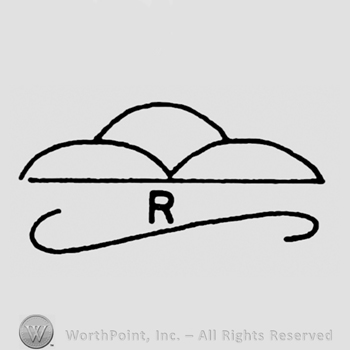 Mark with The letters "R", a curved line and a | #149604