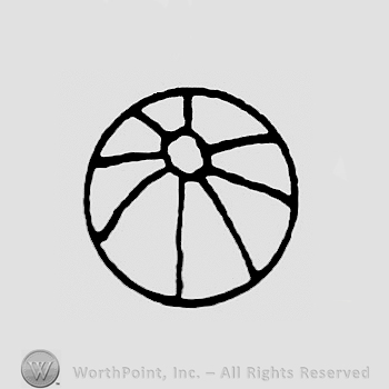 Mark with A shape like a wheel. | #149612