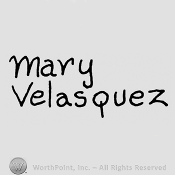 Mark with The words "mary velasquez". | #149638