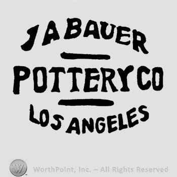 Mark with The name JA Bauer Pottery Co Los | #151448