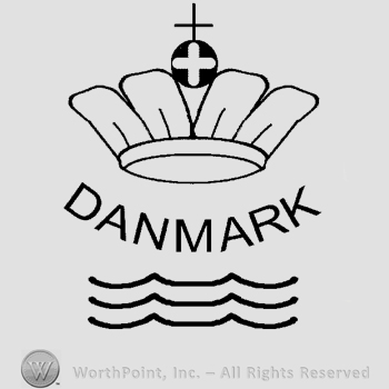 Mark with A royal crown over the word Danmark | #151781